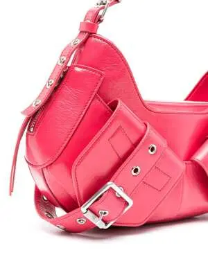BIASIA Y2k Leather Shoulder Bag - Pink
