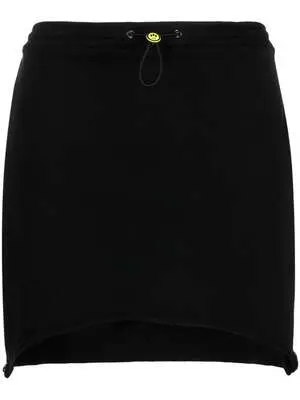 BARROW Drawstring-fastening Cotton Miniskirt - Black