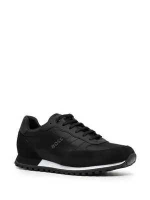 BOSS Logo-trim Sneakers With Faux-leather Details