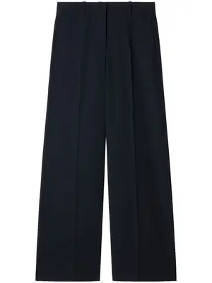 Off-White Wide-leg Wool Trousers - Blue