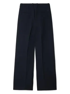Off-White Wide-leg Wool Trousers - Blue