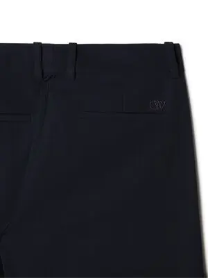 Off-White Wide-leg Wool Trousers - Blue