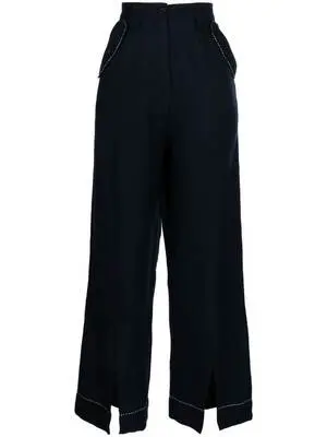LOVEBIRDS Wide-leg Cropped Trousers