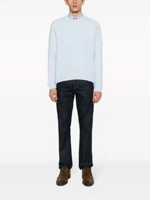 CRUCIANI Crew-neck Fine-knit Jumper - Blue