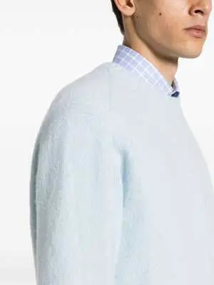 CRUCIANI Crew-neck Fine-knit Jumper - Blue