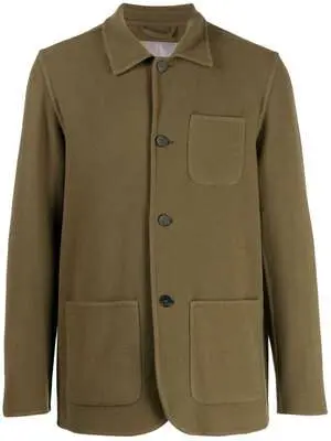 Herno Button-up Virgin Wool Blend Cardigan - Brown