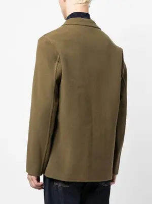 Herno Button-up Virgin Wool Blend Cardigan