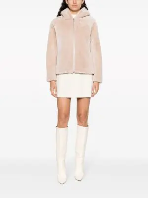 YVES SALOMON Shearling Hooded Jacket