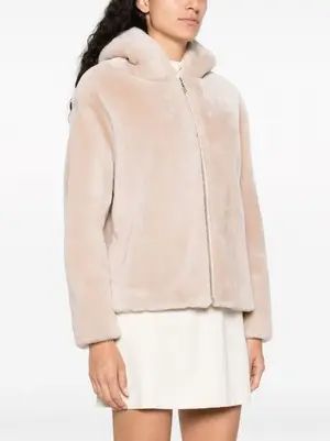 YVES SALOMON Shearling Hooded Jacket