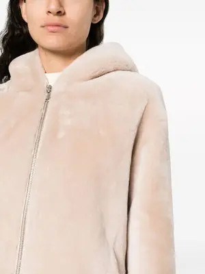 YVES SALOMON Shearling Hooded Jacket