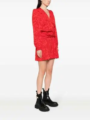 Zadig&Voltaire Floral Jacquard Wrap Mini Dress