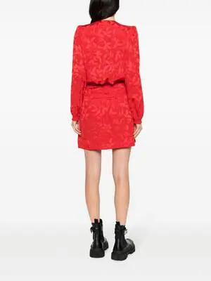 Zadig&Voltaire Floral Jacquard Wrap Mini Dress