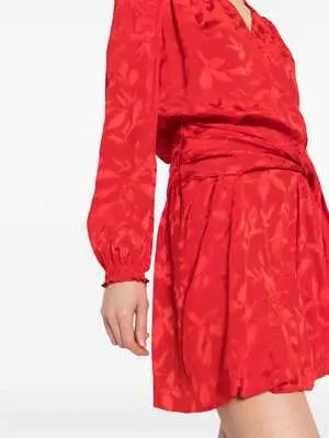 Zadig&Voltaire Floral Jacquard Wrap Mini Dress