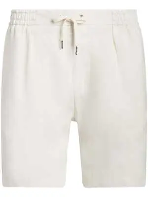 Ralph Lauren Purple Label Ralph Lauren Purple Label Drawstring Linen Deck Shorts White