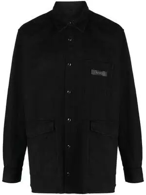 Gcds Logo-patch Cotton Shirt