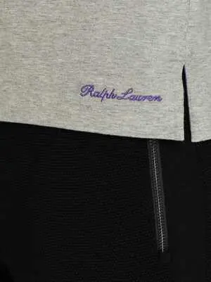 Ralph Lauren Purple Label Logo-embroidered Cotton T-shirt - Grey