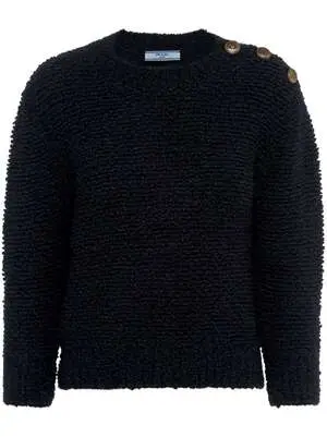 Prada Triangle-logo Bouclé Jumper