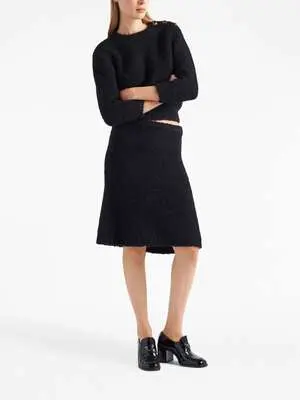 Prada Triangle-logo Bouclé Jumper