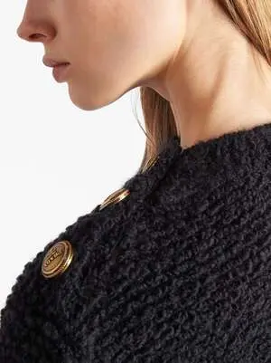 Prada Triangle-logo Bouclé Jumper