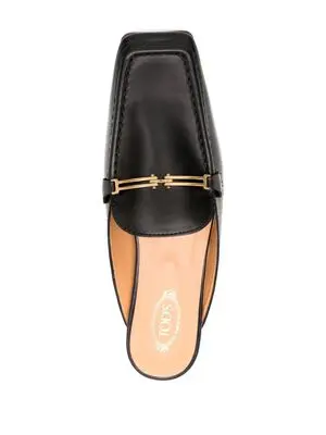 TOD'S Square-toe Flat Mules - Black