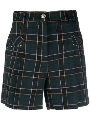 Liu Jo Check-pattern Shorts - Green