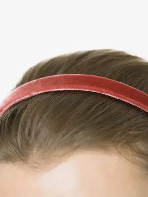 JENNIFER BEHR Lacey Velvet Headband - Pink