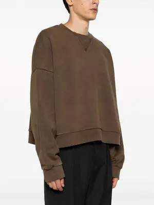 ENTIRE STUDIOS Drop-shoulder Crew-neck Sweatshirt - Brown