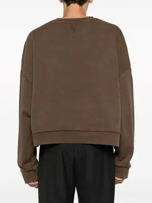 ENTIRE STUDIOS Drop-shoulder Crew-neck Sweatshirt - Brown