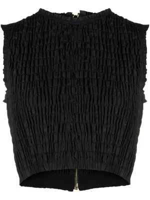 PATOU Smock-detail Crop Top