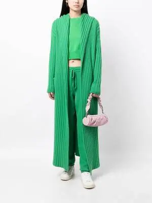 TEDDY CASHMERE Amalfi Rib-knit Cashmere Cardigan - Green
