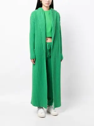 TEDDY CASHMERE Amalfi Rib-knit Cashmere Cardigan - Green