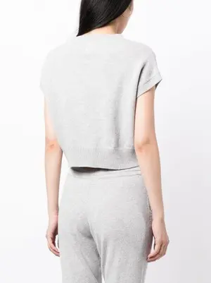TEDDY CASHMERE Genova Sleeveless Cropped Jumper - Grey