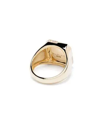 Yvonne Léon Petit Damier Signet Ring