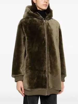 YVES SALOMON Hooded Shearling Coat