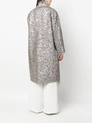 Valentino Garavani Embellished Feather-trim Coat