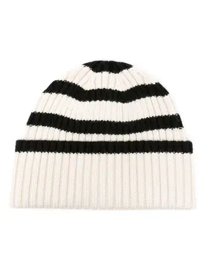 TOTÊME Signature Stripe Beanie - Black