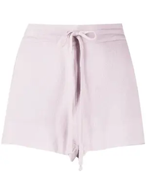 TEDDY CASHMERE Portofino Drawstring Cashmere Shorts - Purple