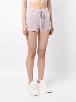 TEDDY CASHMERE Portofino Drawstring Cashmere Shorts - Purple