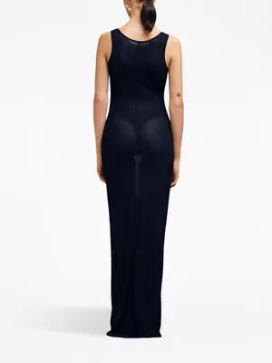 AMI Paris Ribbed Jersey Maxi Dress