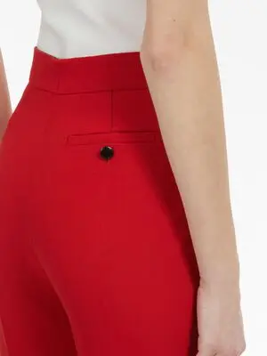 FERRAGAMO Straight-leg Wool Trousers - Red