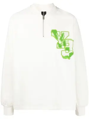 Y3 Logo-patch Organic Cotton Sweatshirt