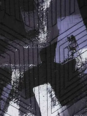 Y3 Abstract-print Quilted Scarf