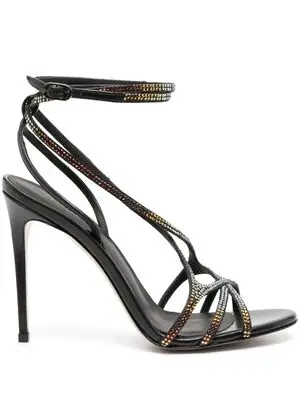 LE SILLA Belen 105mm Rhinestone-embellished Sandals - Black