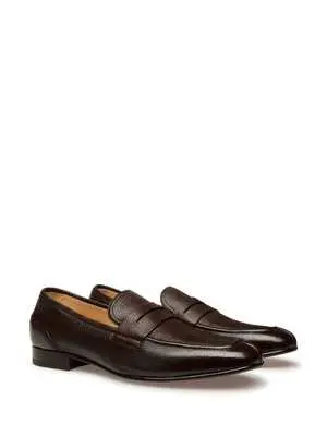 Bally Saix-u Grained-leather Loafers