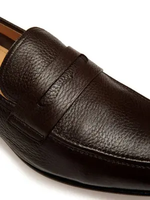 Bally Saix-u Grained-leather Loafers