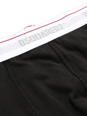 Dsquared2 Logo-waistband Cotton Boxers - Black