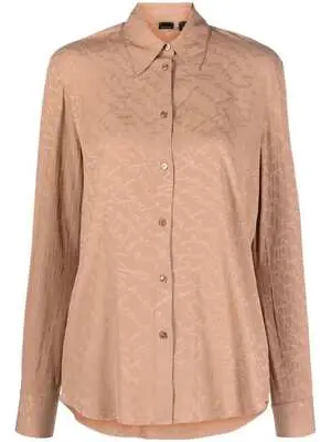 Pinko Logo-print Satin Shirt