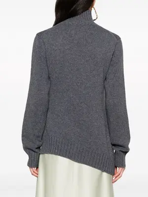 JIL SANDER Waffle-knit Asymmetric Jumper