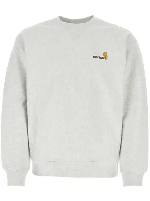 Carhartt Work In Progress American Script Logo-embroidered Sweatshirt - Grey