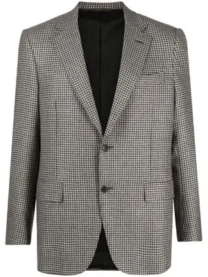 CANALI Single-breasted Houndstooth Blazer